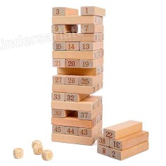 Jenga numérica grande x54 piezas