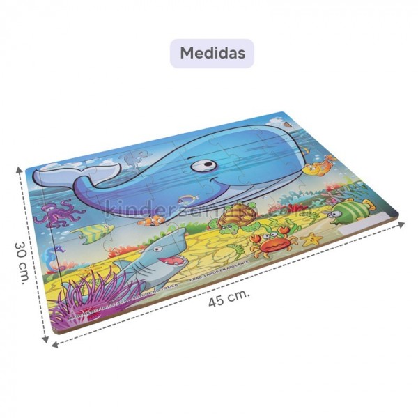 Rompecabezas x 30 piezas Modelo Ballena